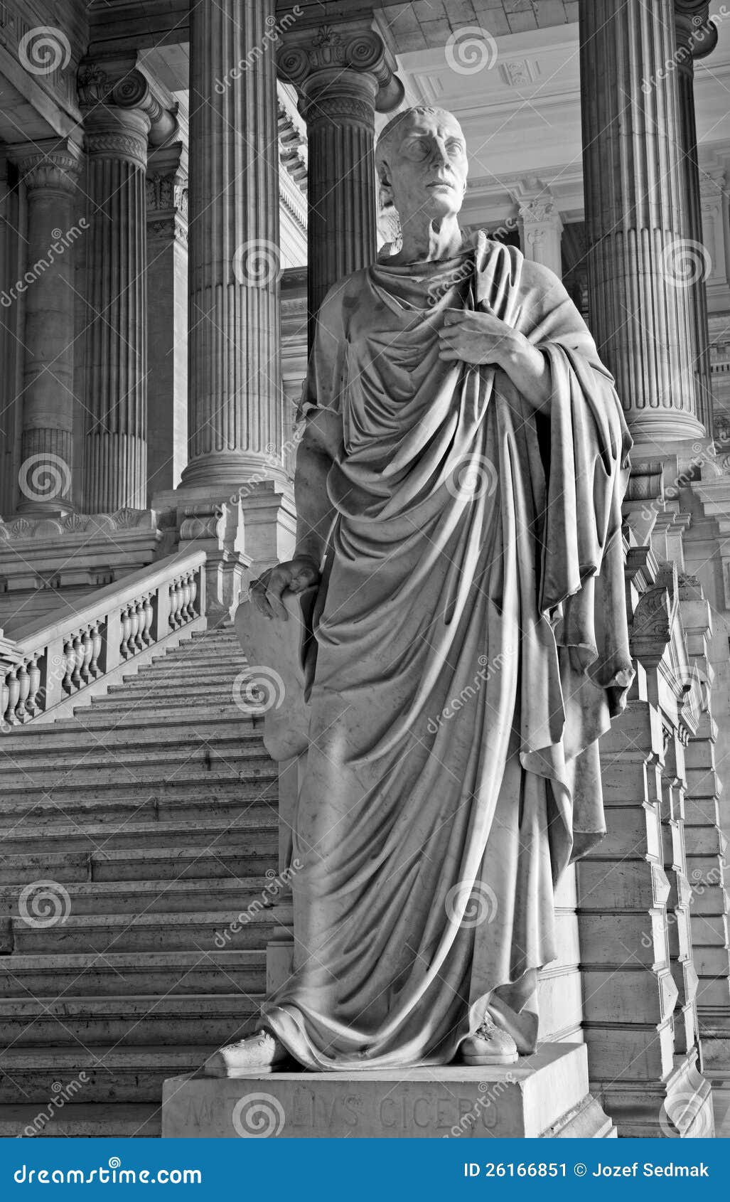 Brussels - Cicero Statue from Justice Palace Stock Image - Image of ...