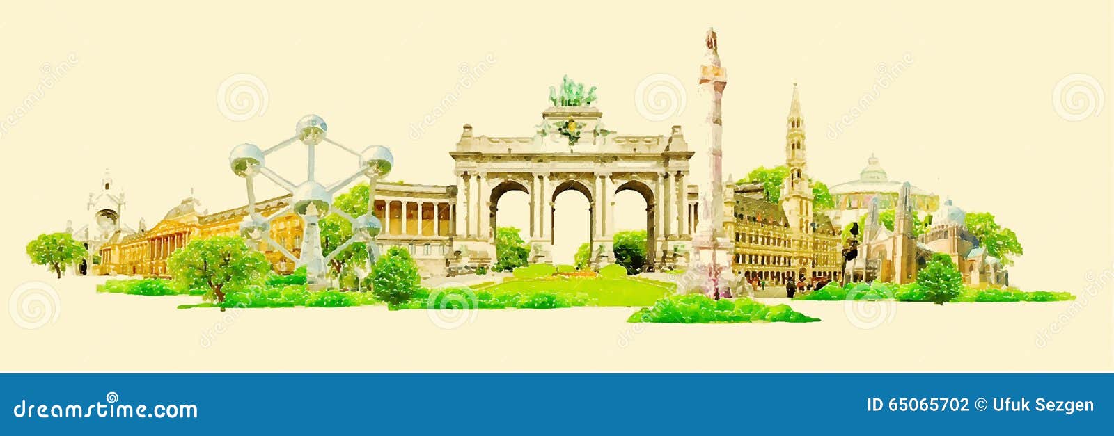 Brussels City Plan, Detailed Vector Map | CartoonDealer.com #98496702