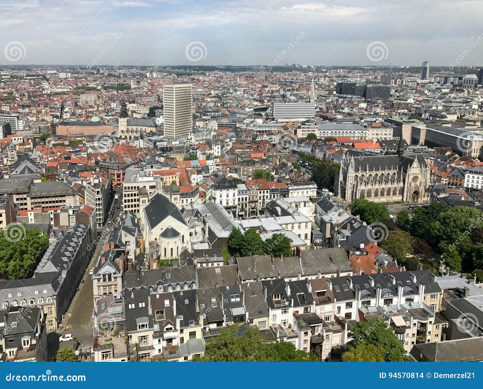 Brussels City Skyline stock photo. Image of belgium, landscape - 94570814