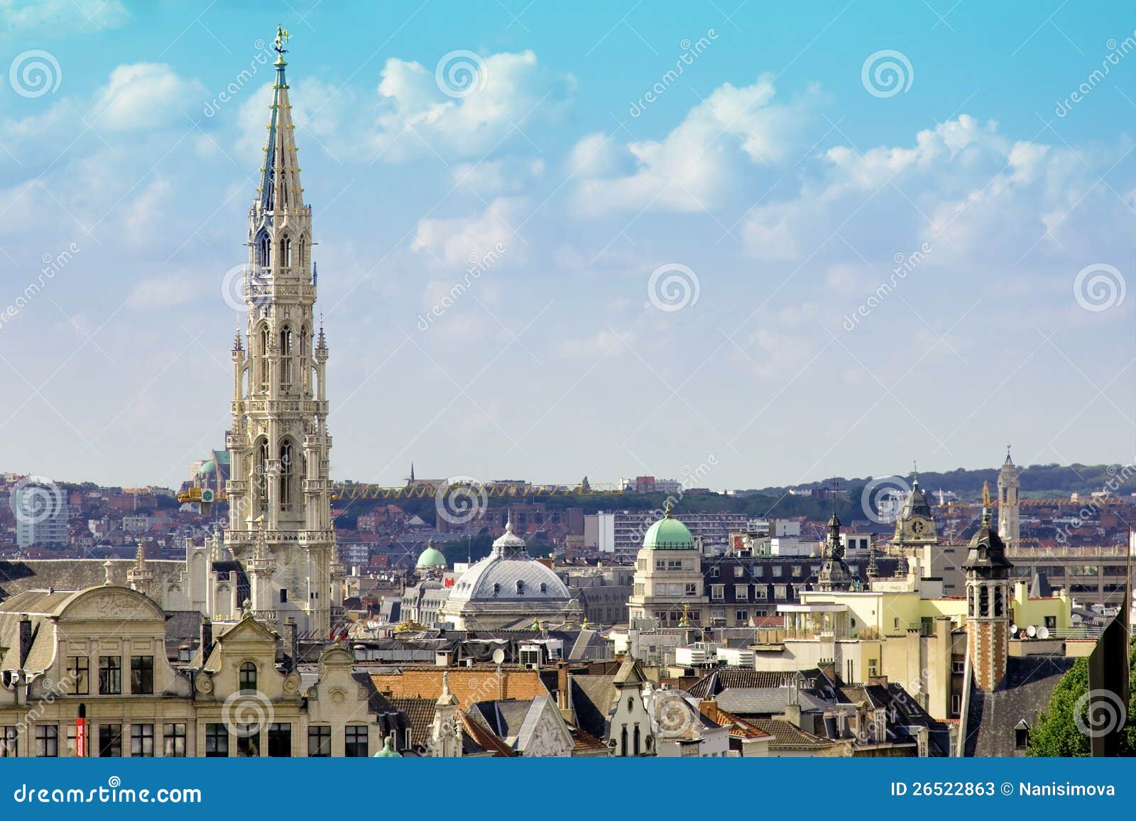 Brussels city view editorial stock photo. Image of belgium - 26522863
