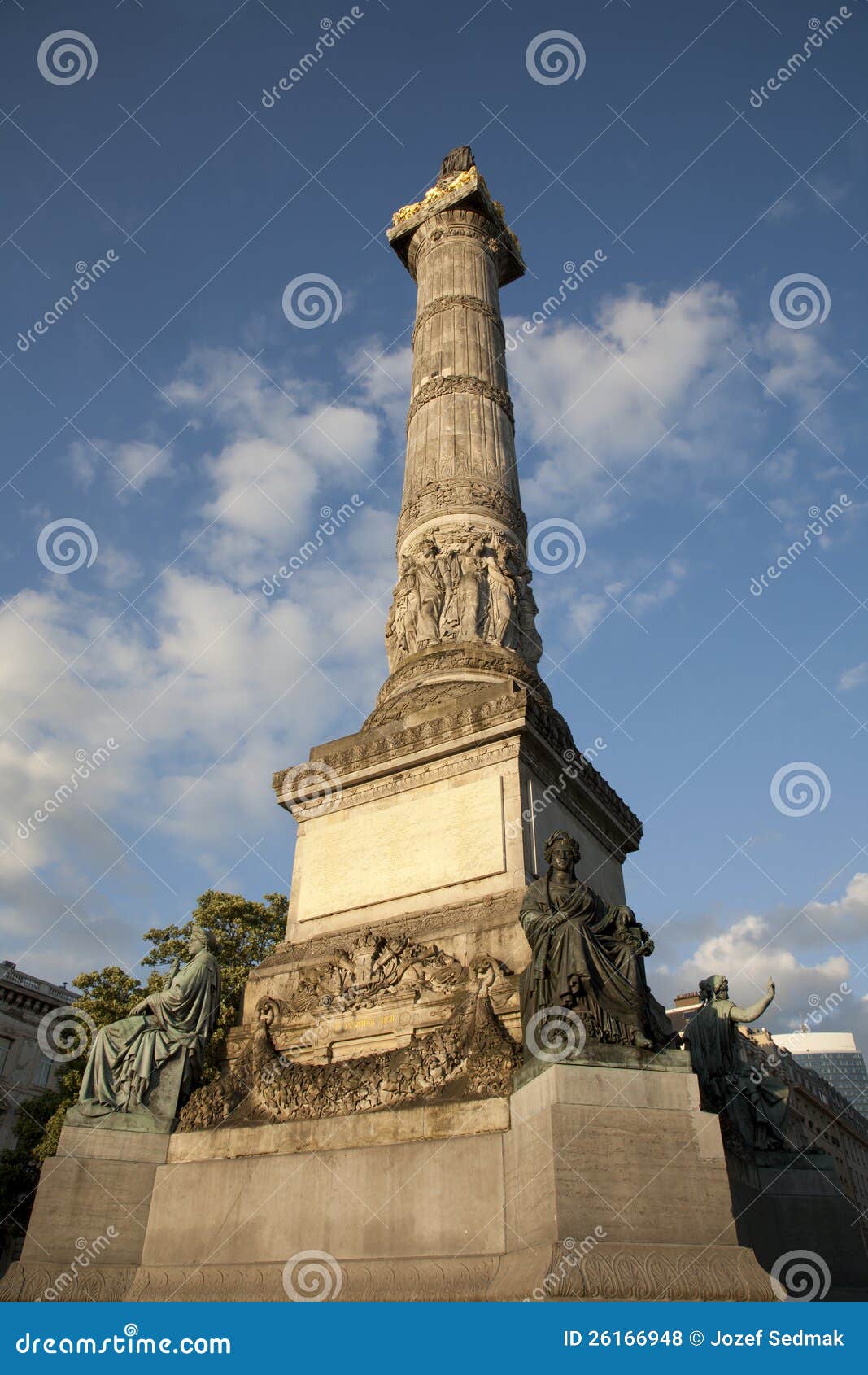 Brussels - Congress Column in Evening Stock Photo - Image of brussels ...