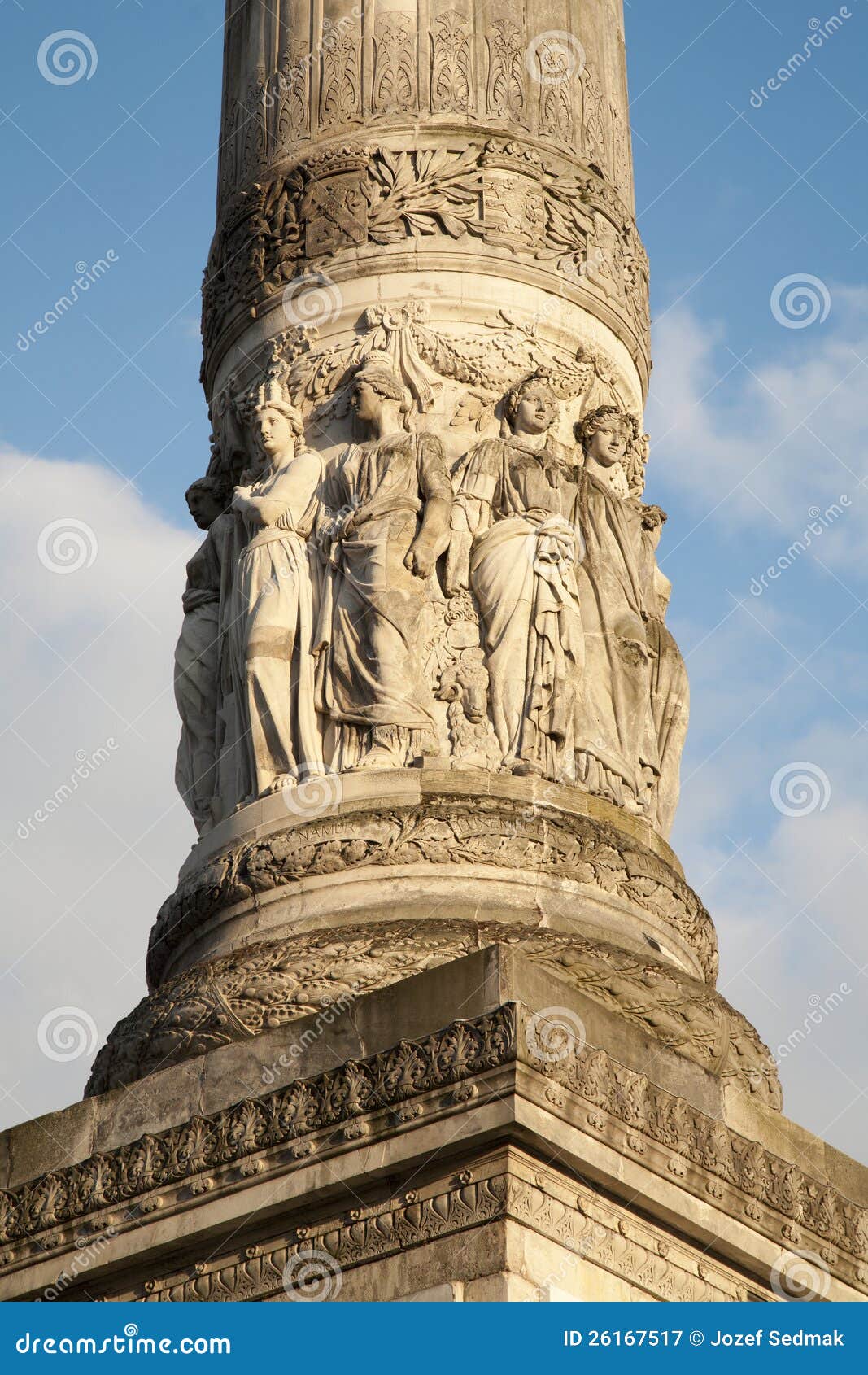 Brussels - Congress Column in Evening Stock Image - Image of statue ...