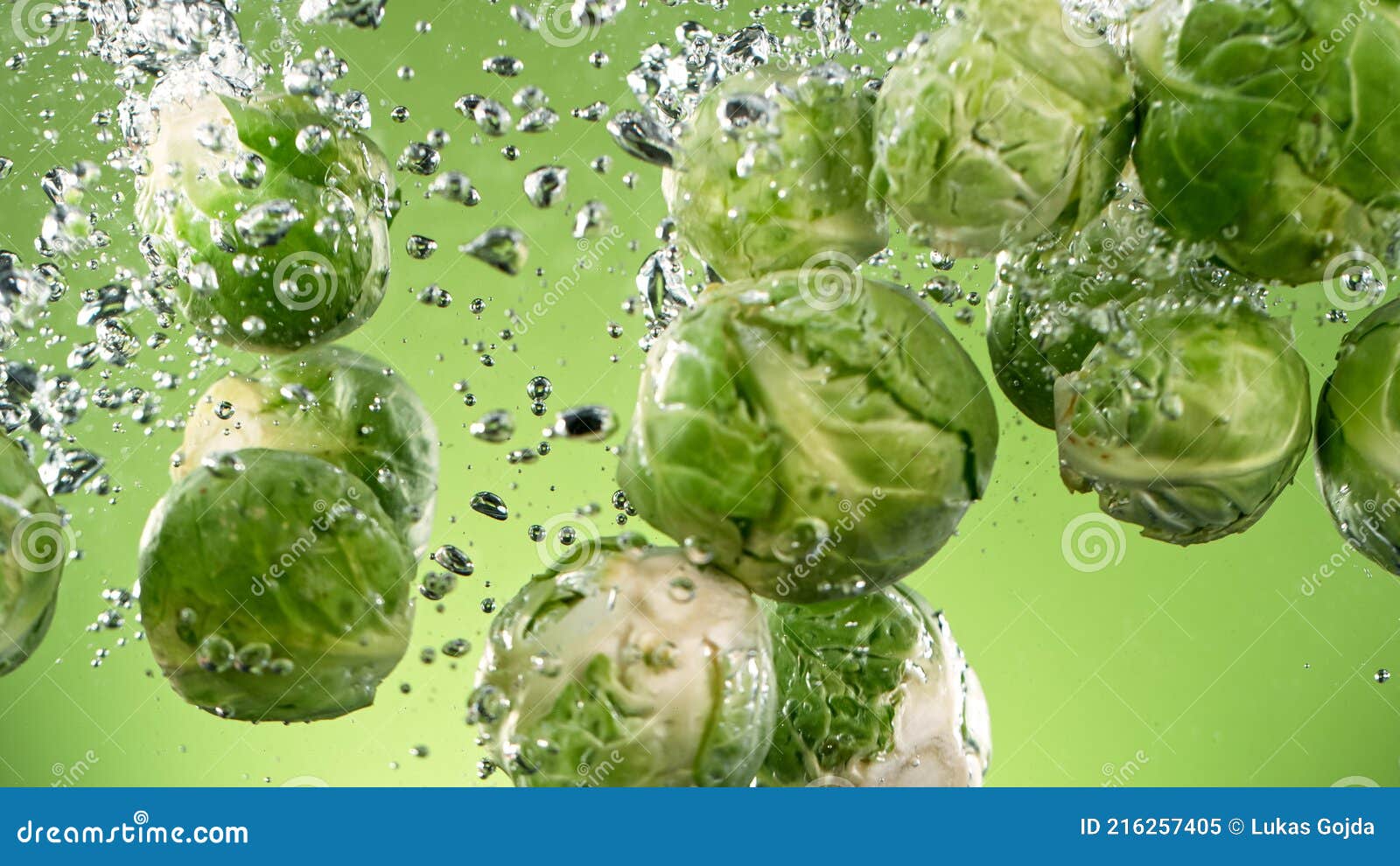 Brussels Sprouts Falling into Water Stock Image - Image of freshness ...