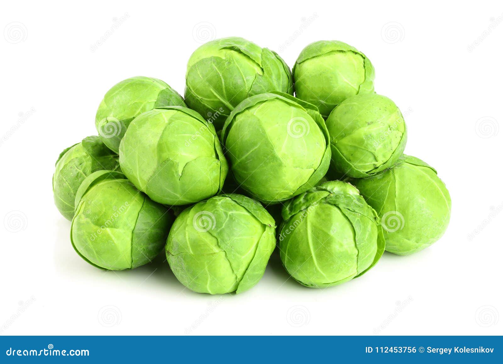 Brussels Sprouts Isolated on White Background Closeup Stock Photo ...