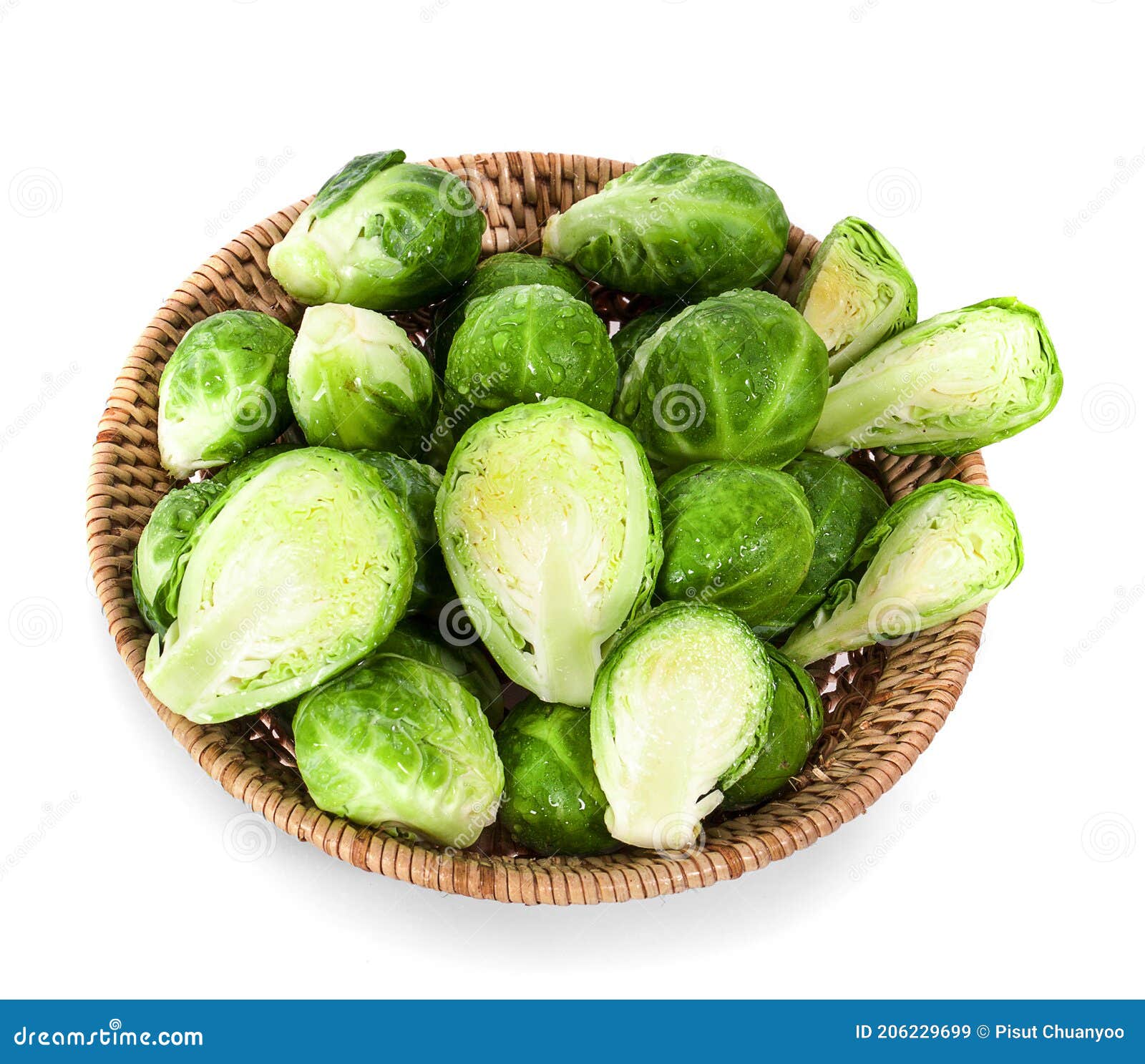 Brussels Sprouts Isolated on a White Background Stock Image - Image of ...