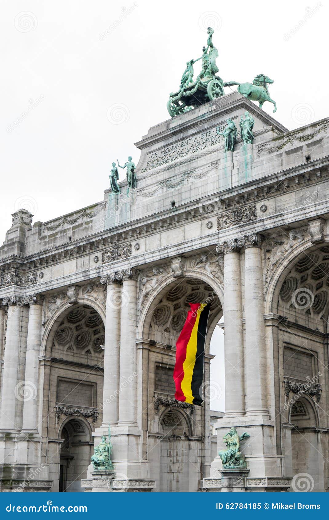 Brussels triumphal arch stock image. Image of national - 62784185