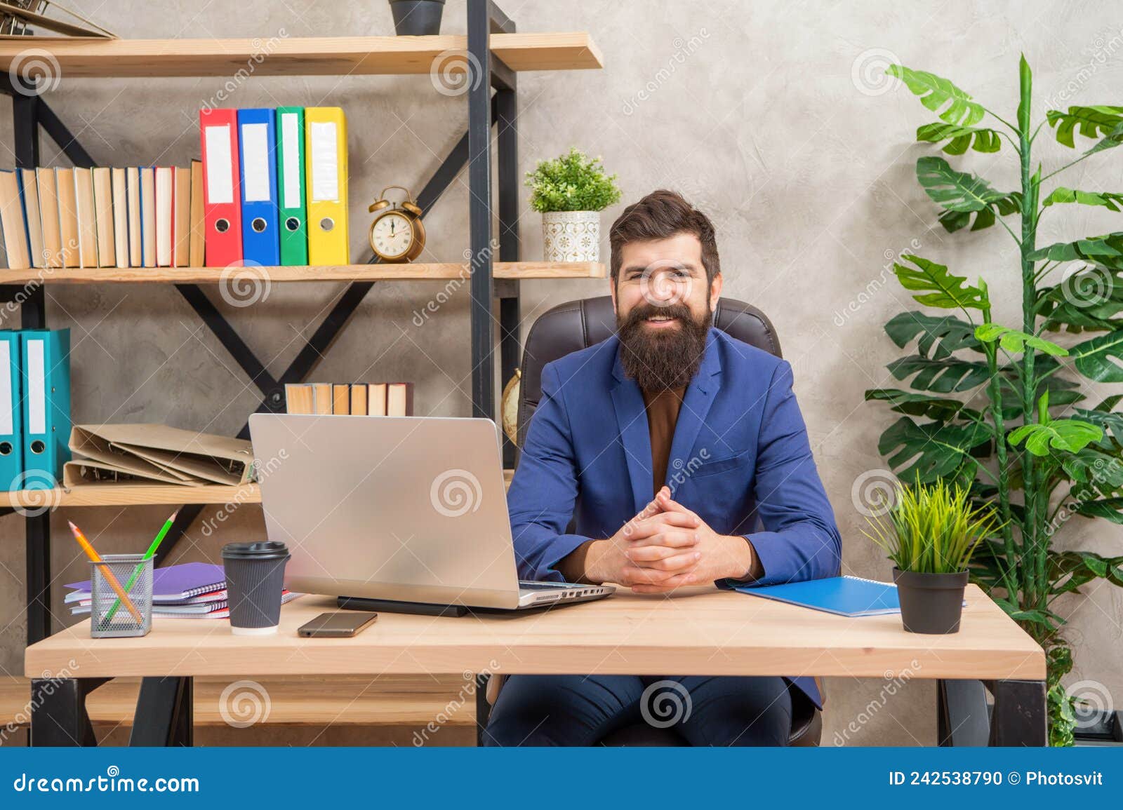 Brutal Happy Network Administrator with Pc at Office, Businesslike ... Brutal Happy Network Administrator with Pc at Office, Businesslike ...