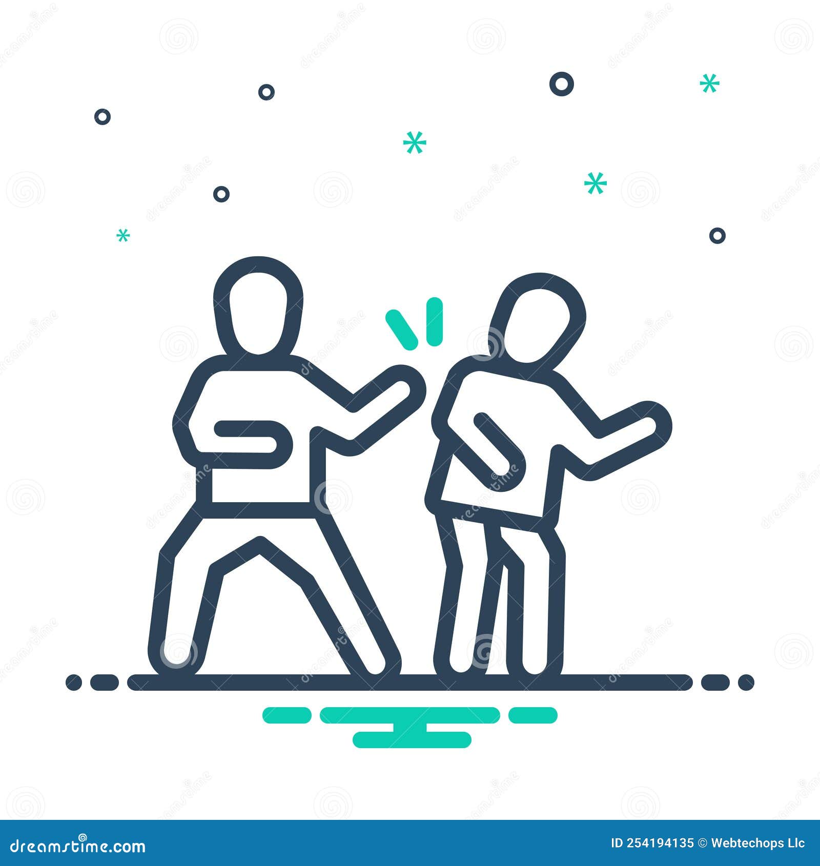 Mix Icon for Brutal, Ruthless and Ferocious Stock Illustration ...