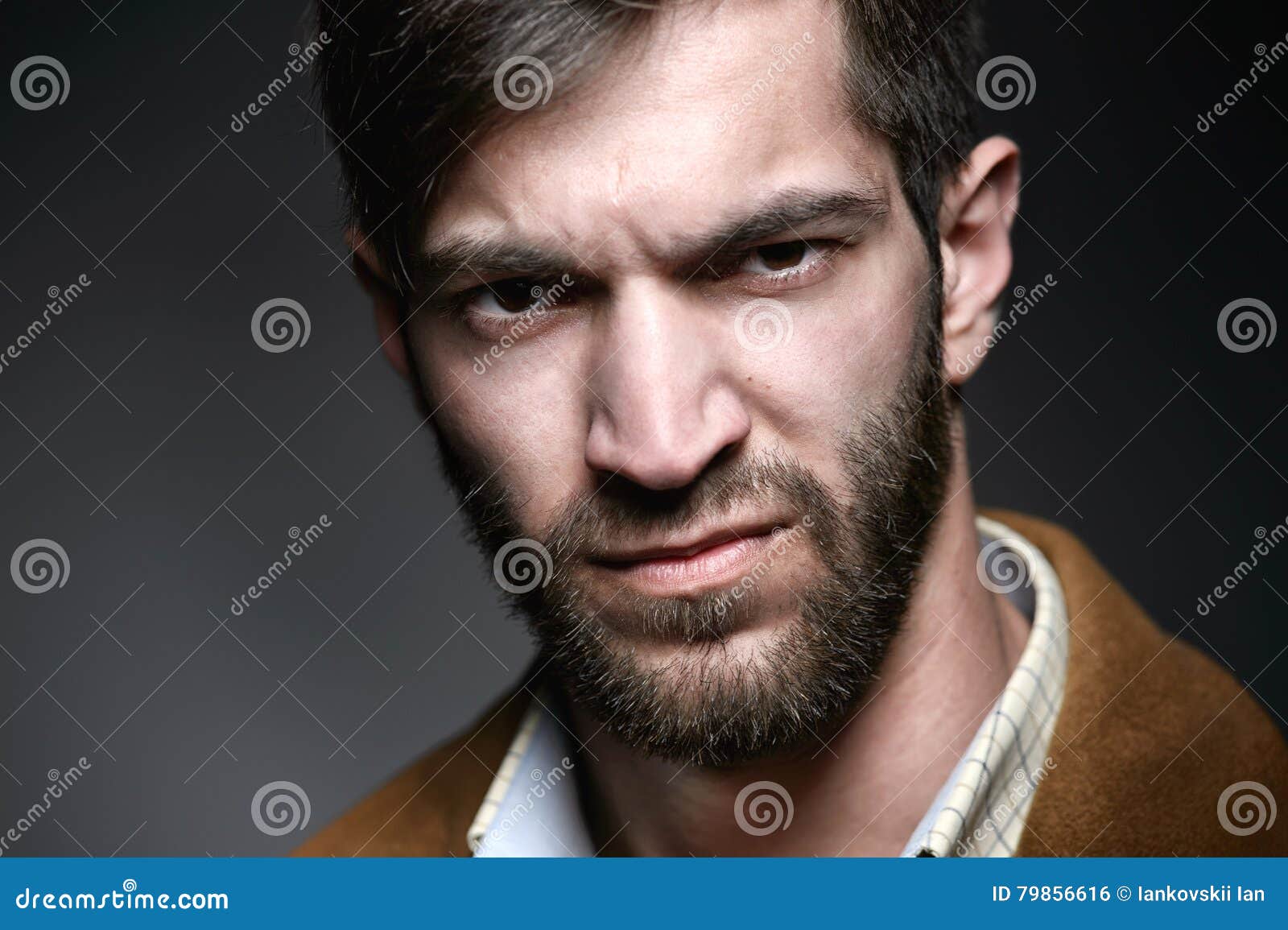 Brutal Man with a Stern Look Stock Photo - Image of looking, beautiful ...