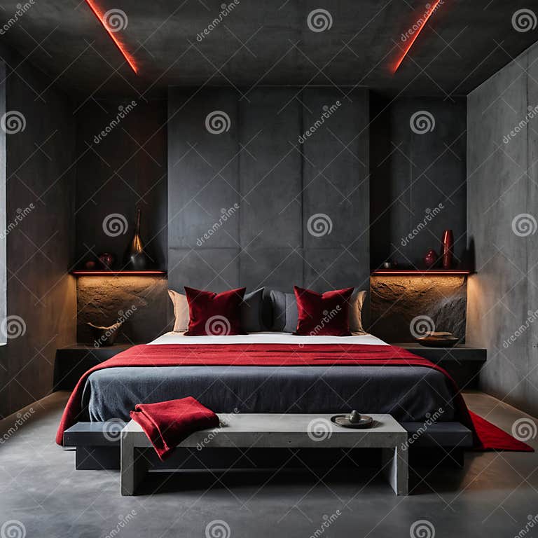 Brutal Style Hobar Design, in Dark Colors, Modern and Luxurious Stock ...