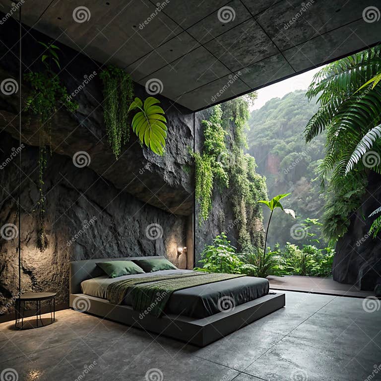 Brutal Style Hobar Design, in Dark Colors, Modern and Luxurious Stock ...