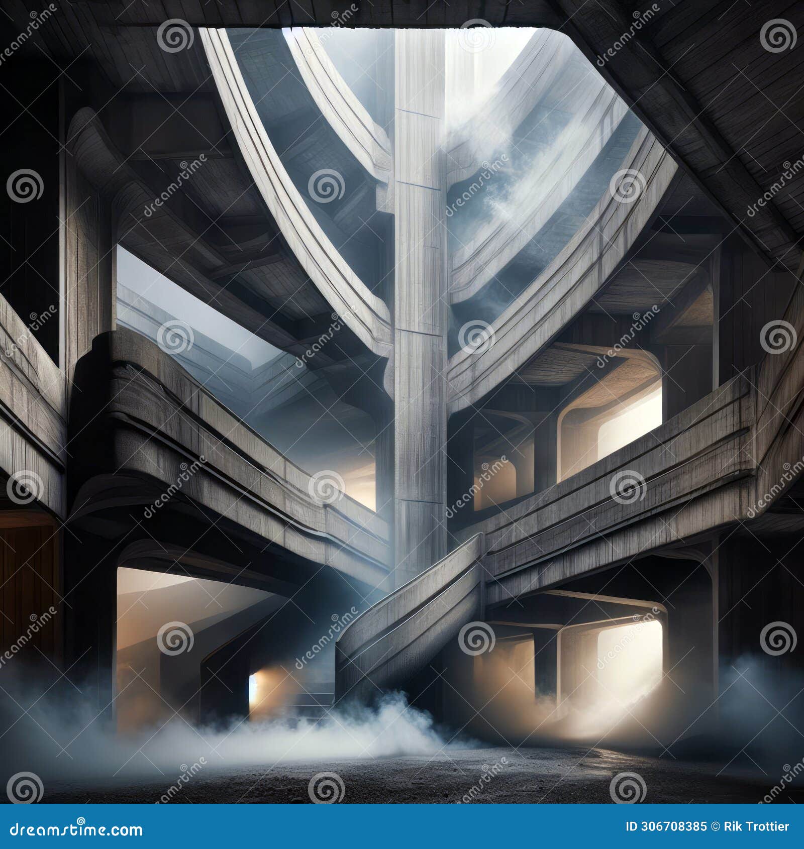 Brutalism Design In Concrete Structures Stock Image | CartoonDealer.com #306708403