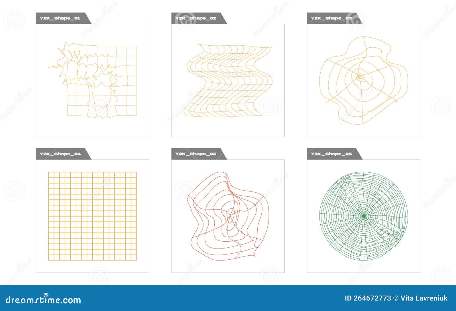 Brutalism Shapes. Large Set of Retro Objects for Design. Elements for ...