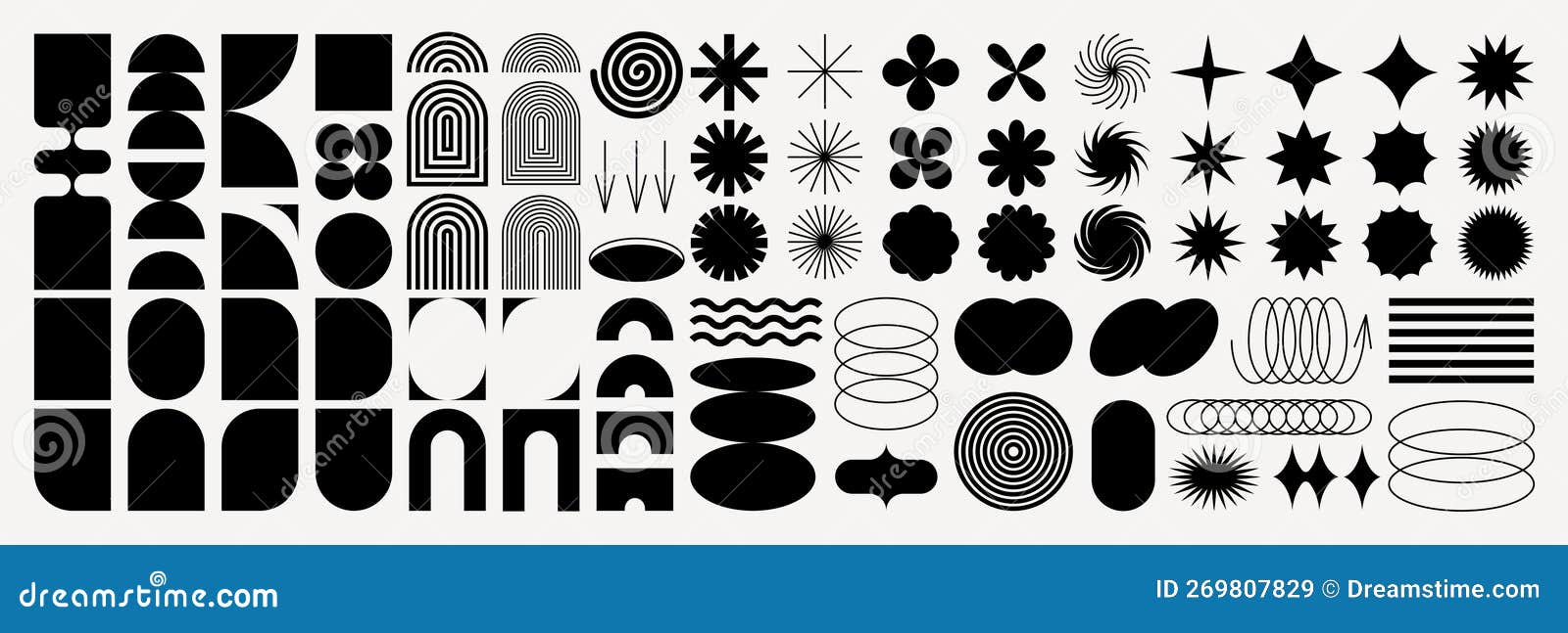 Brutalist Abstract Geometric Shapes Collection Vector Illustration ... Brutalist Abstract Geometric Shapes Collection Vector Illustration ...