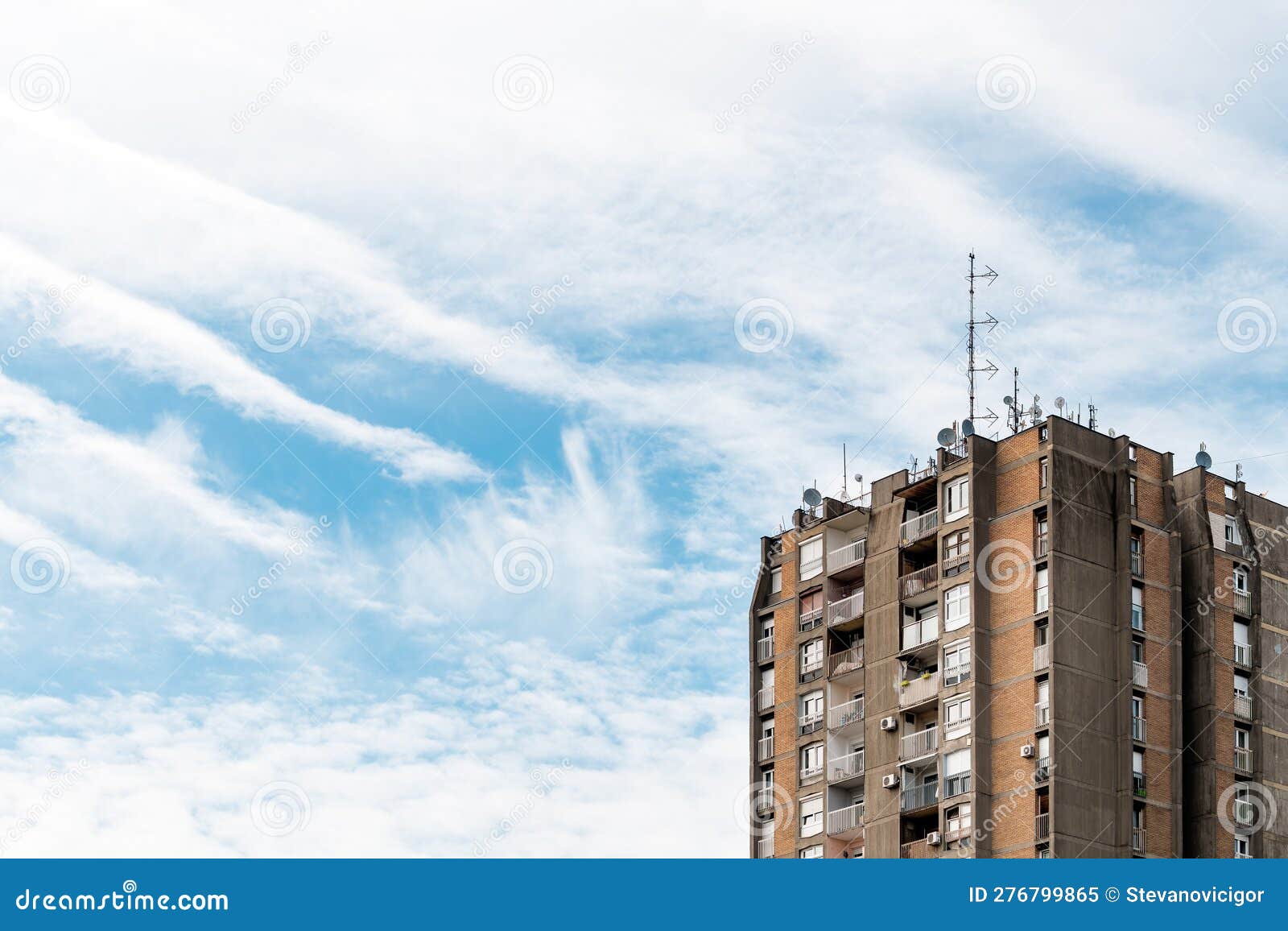 Brutalist Architecture Example, High Apartment Building Skyscraper Made ...