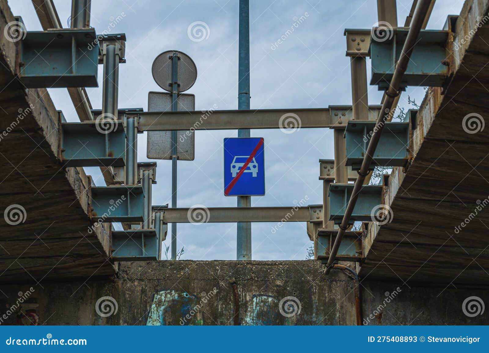 Brutalist Architecture Style Example, Low Angle View of Large Concrete ...