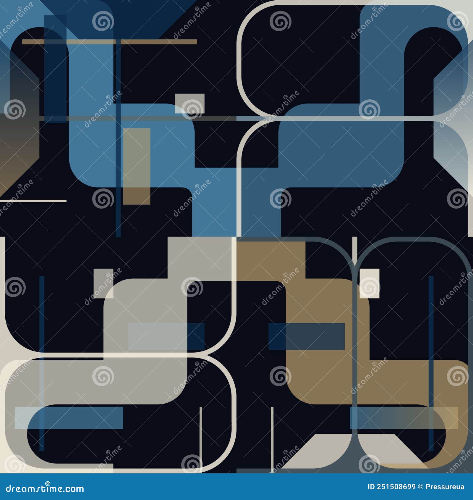 Brutalist Art Inspired Vector Pattern Graphics Made with Bold Abstract ...