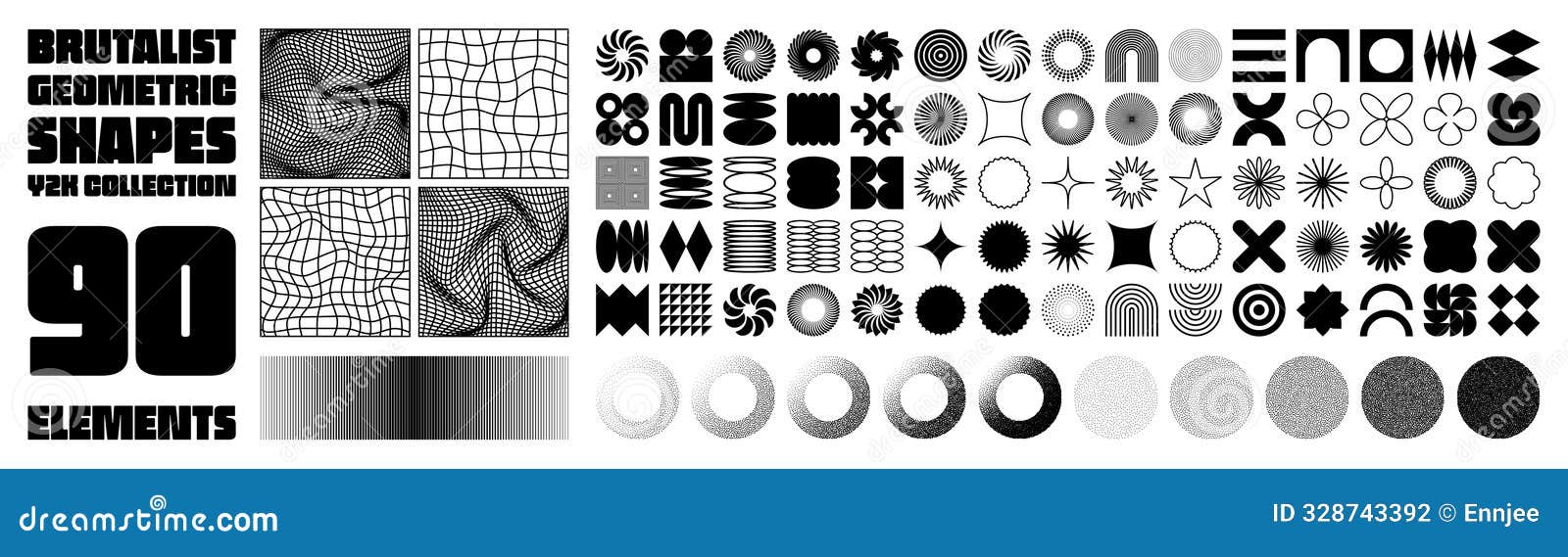 Brutalist Geometric Shapes, Modern Symbols Generative AI Stock ...