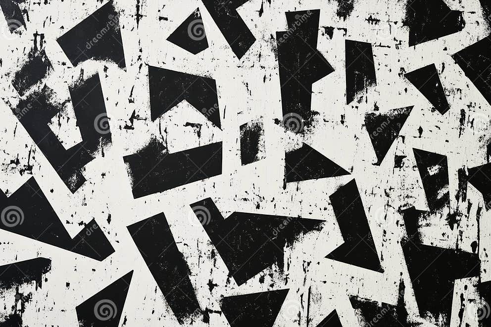 A Brutalist-inspired Monochrome Pattern with Harsh, Angular Forms and ...