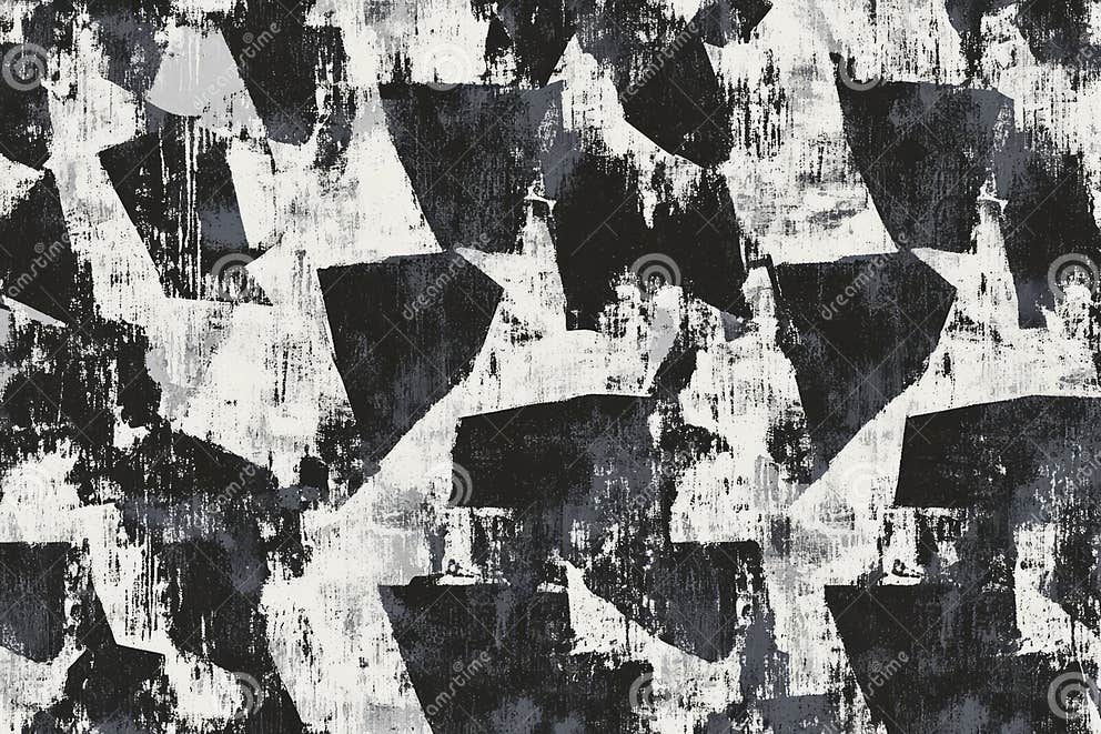 A Brutalist-inspired Monochrome Pattern with Harsh, Angular Forms and ...