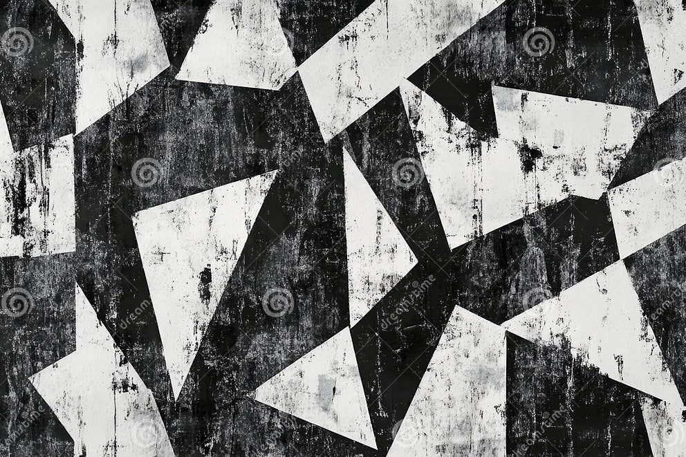 A Brutalist-inspired Monochrome Pattern with Harsh, Angular Forms and ...