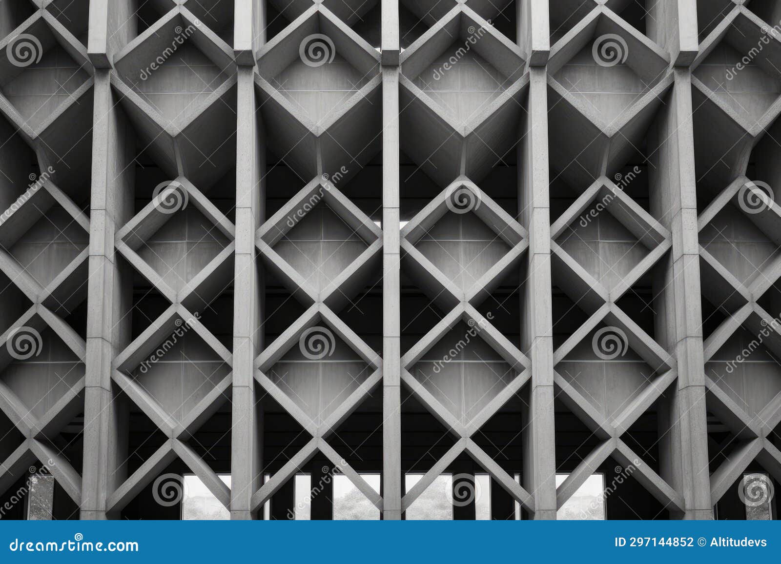 Brutalist Structure with Repeating Patterns Stock Photo - Image of ...