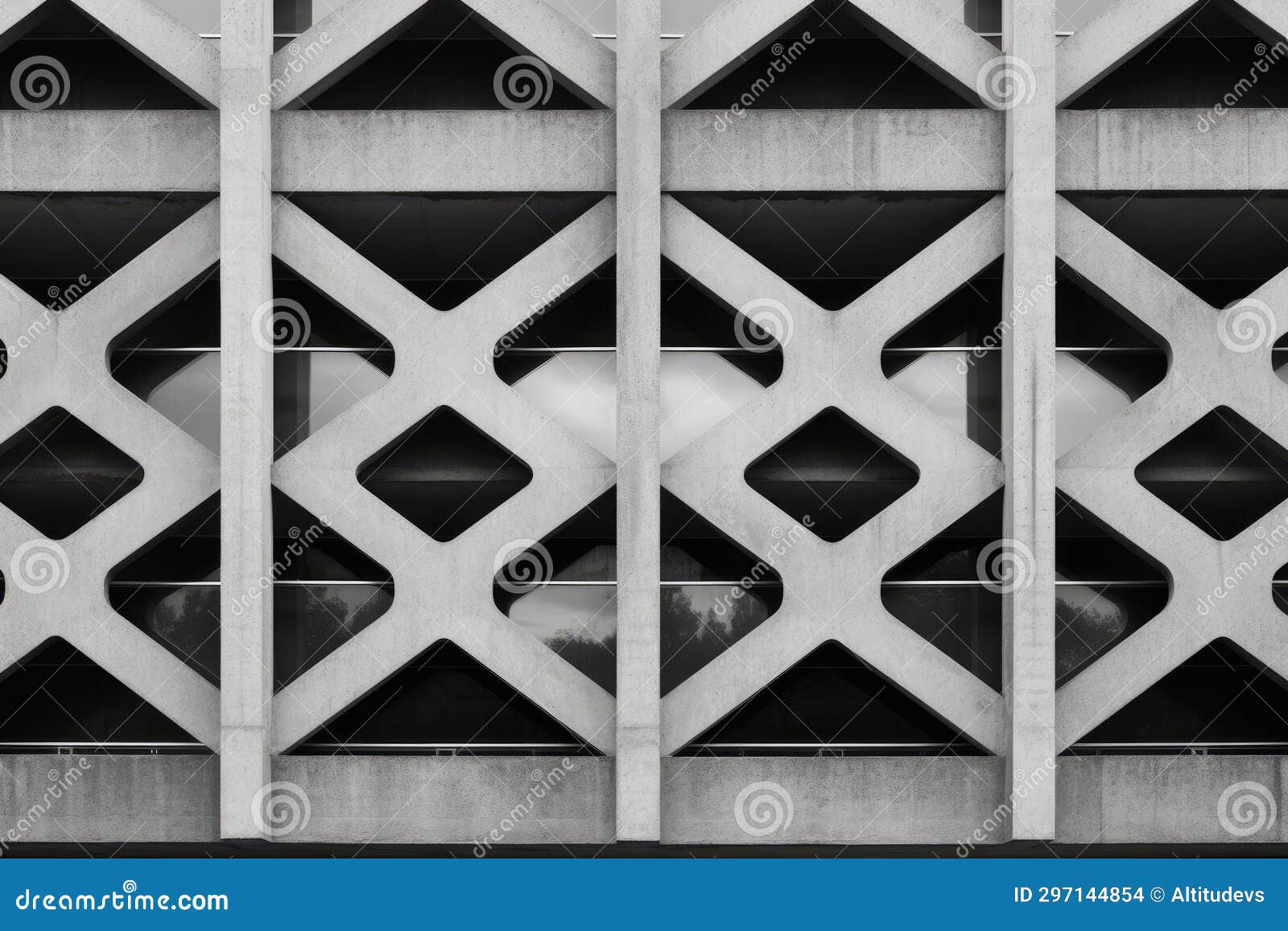 Brutalist Structure with Repeating Patterns Stock Photo - Image of ...