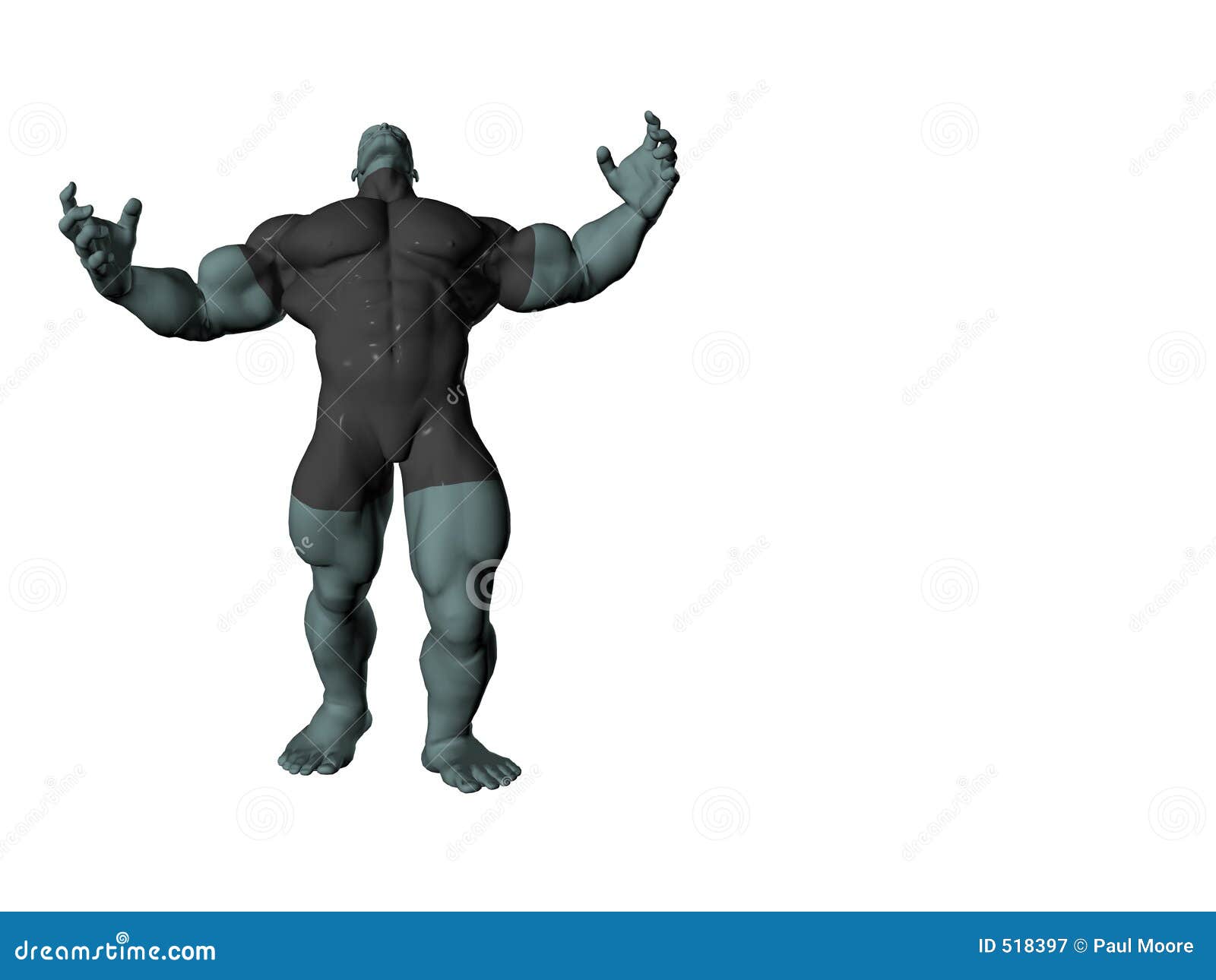 3D Brute Pose Reference Leaping Attack Stock Photo | CartoonDealer.com ...