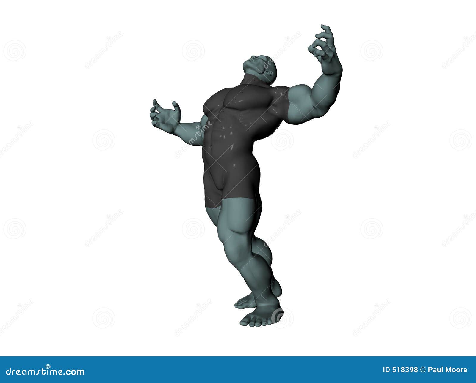 3D Brute Pose Reference Leaping Attack Stock Photo | CartoonDealer.com ...