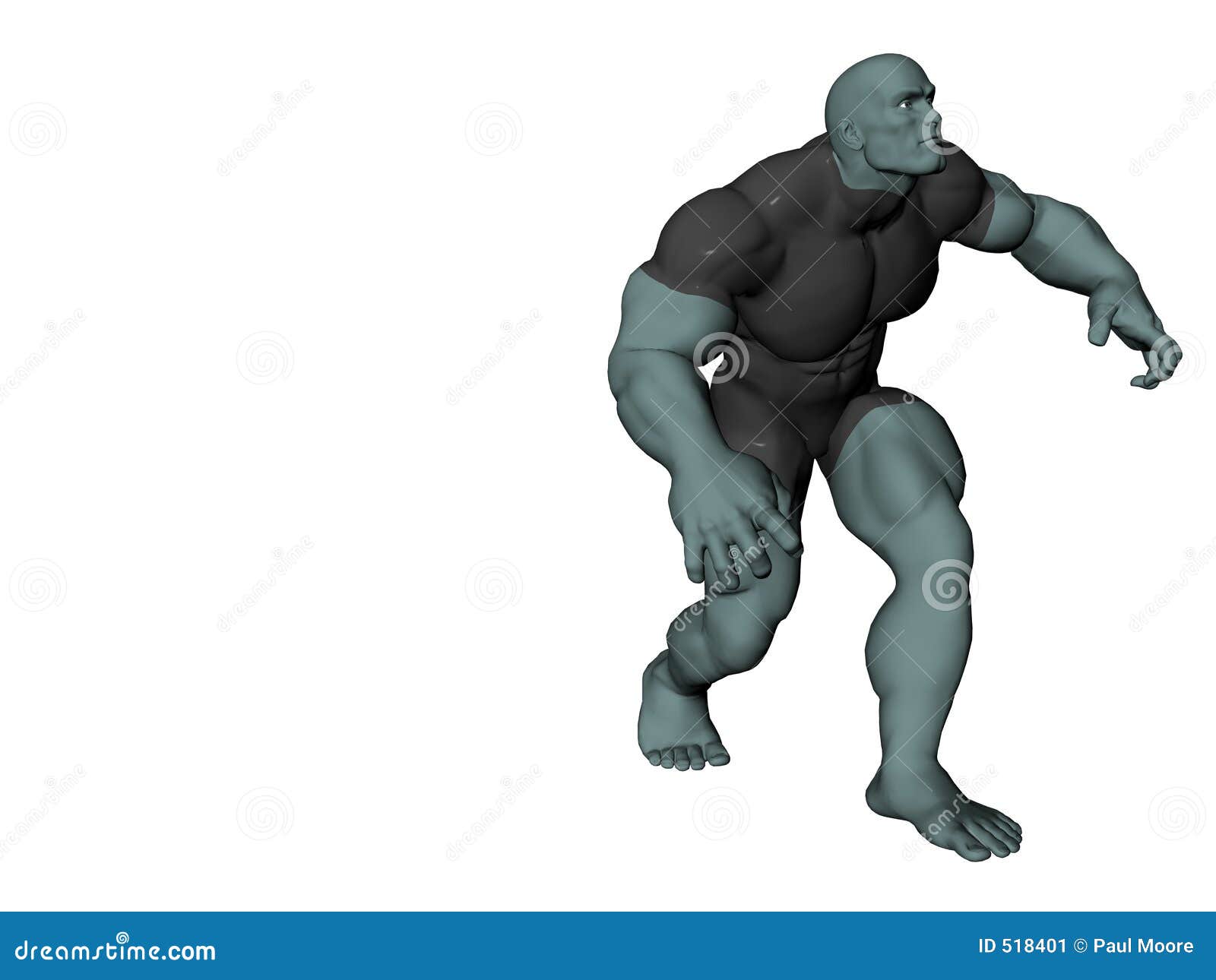 3D Brute Pose Reference Leaping Attack Stock Photo | CartoonDealer.com ...