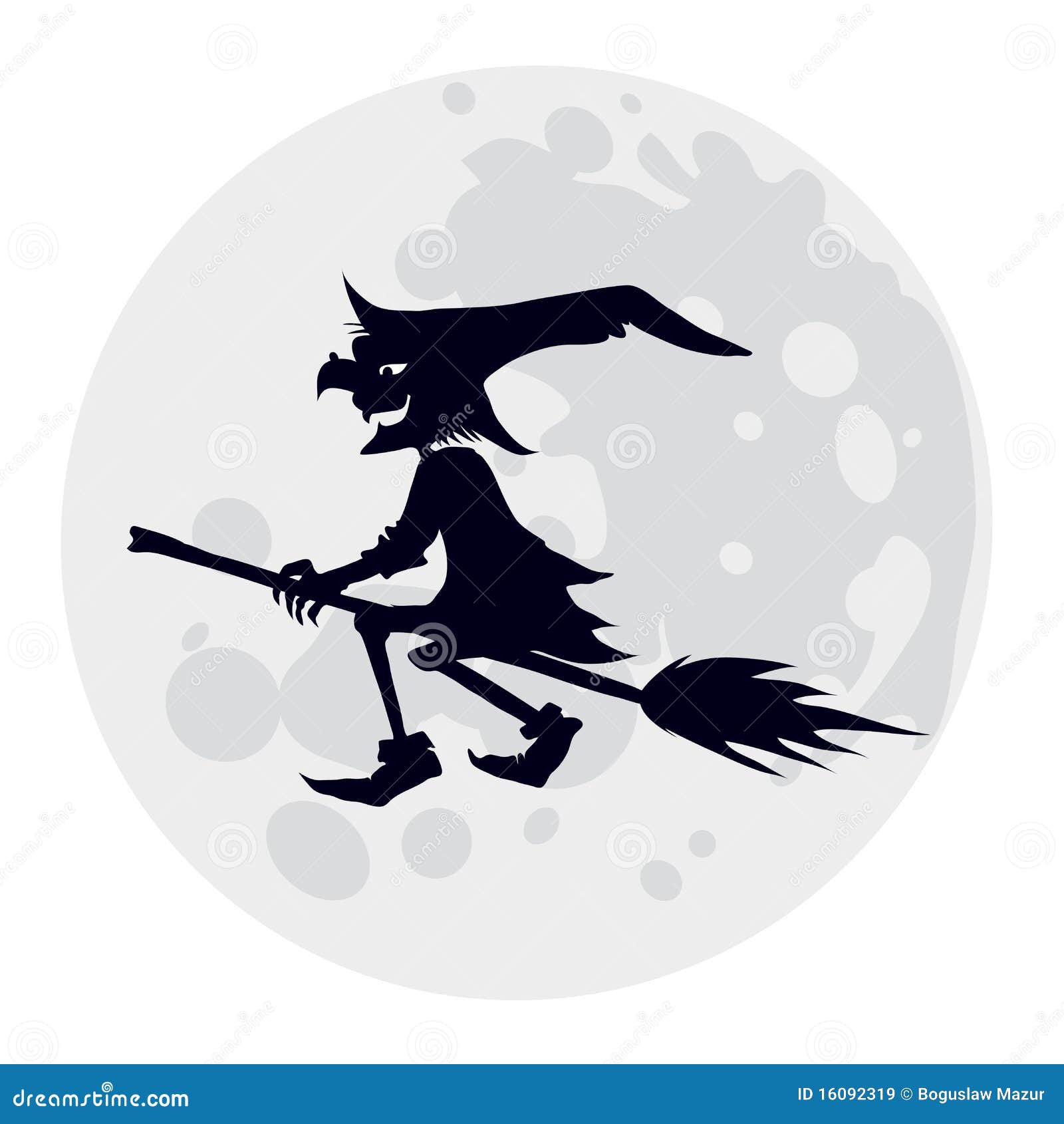 Bruxa ilustração do vetor. Ilustração de cinzento, cartoon - 16092319