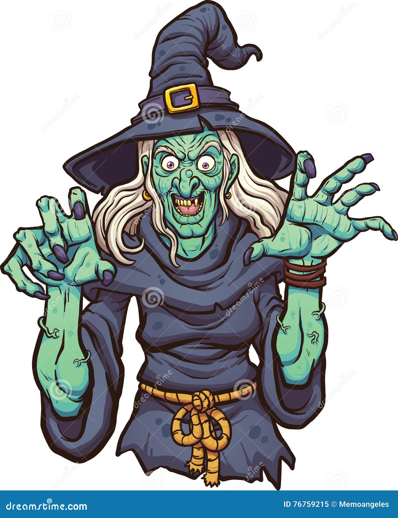 Bruxa Dos Desenhos Animados Ilustração do Vetor - Ilustração de cartoon ...