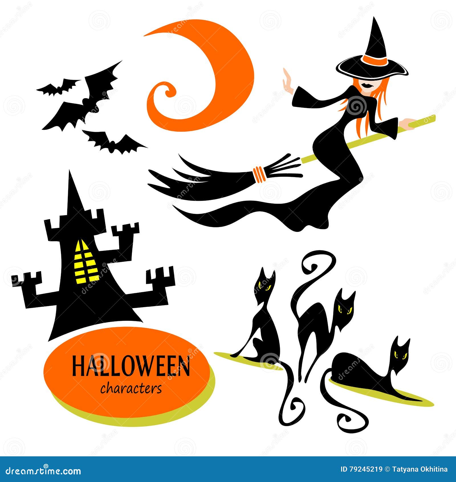 Bruxa E Castelo De Dia Das Bruxas Ilustração do Vetor - Ilustração de ...