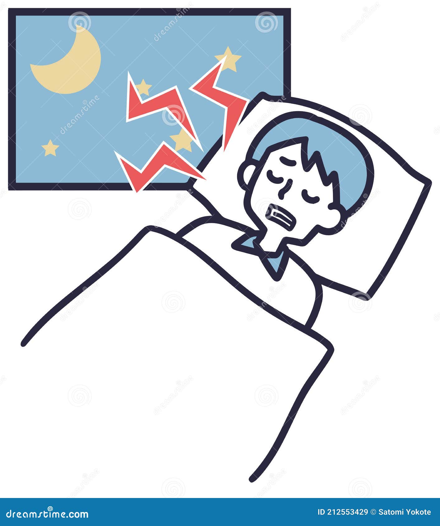 Bruxist Male Simple Illustration Vector Stock Vector - Illustration of ...