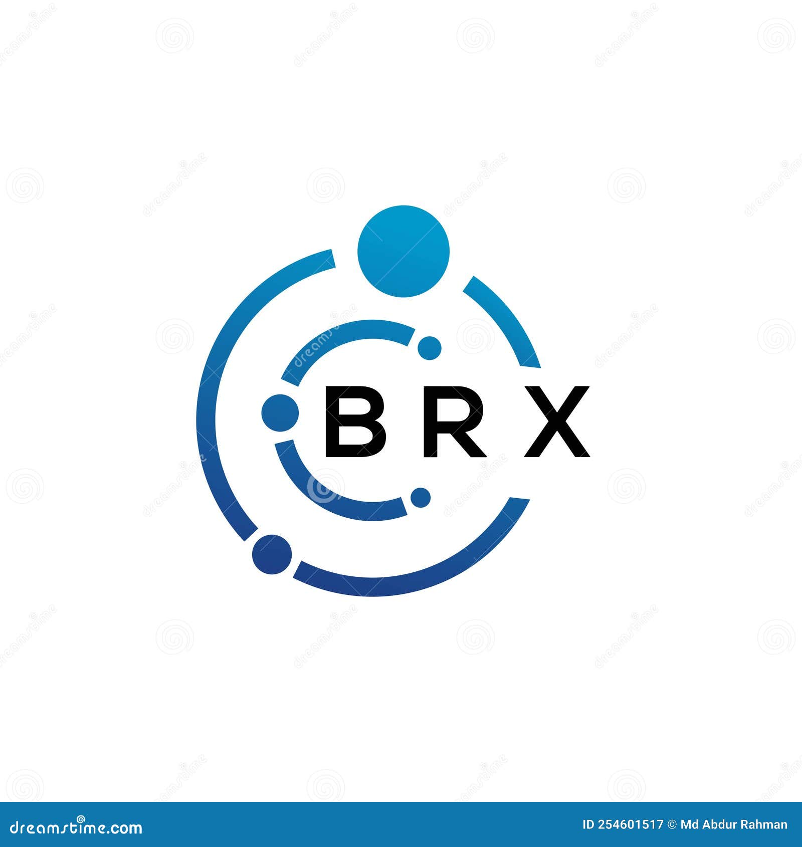 BRX Letter Logo Design on White Background. BRX Creative Initials ...
