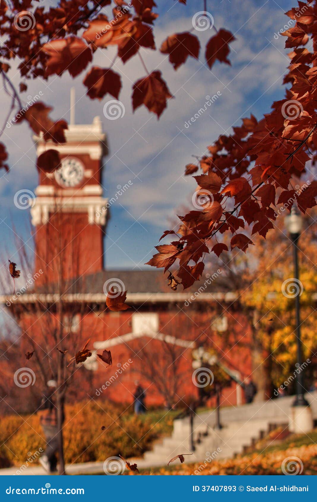 Bryan Hall tower - fall stock image. Image of fall, leaves - 37407893
