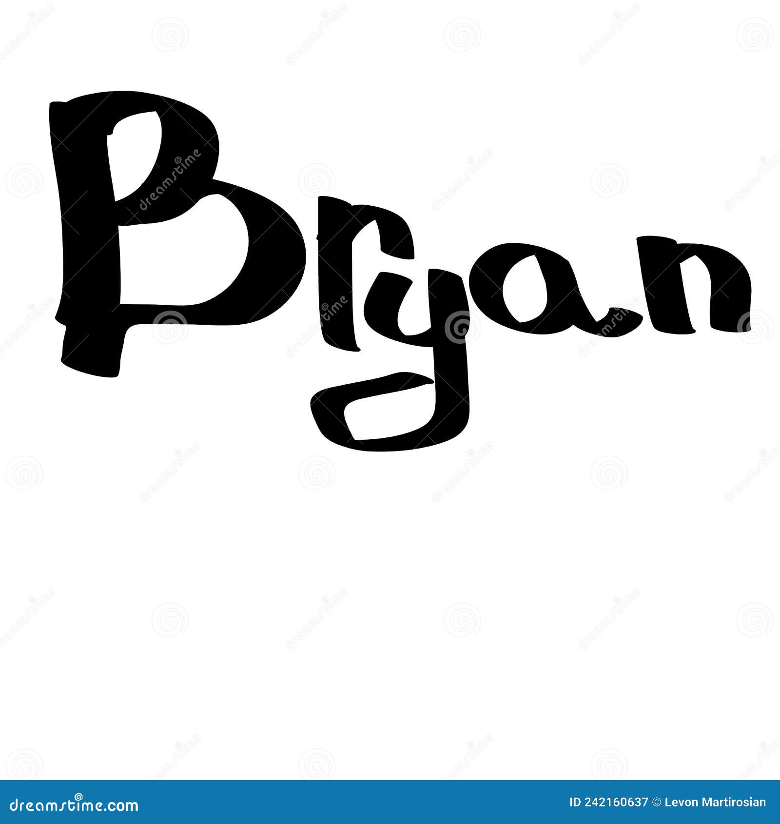 Bryan Male Name Street Art Design. Graffiti Tag Bryan. Vector Art ...