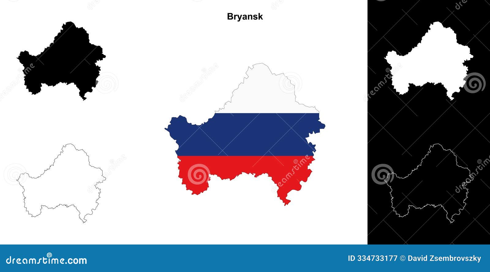 Bryansk Outline Map Cartoon Vector | CartoonDealer.com #334733177