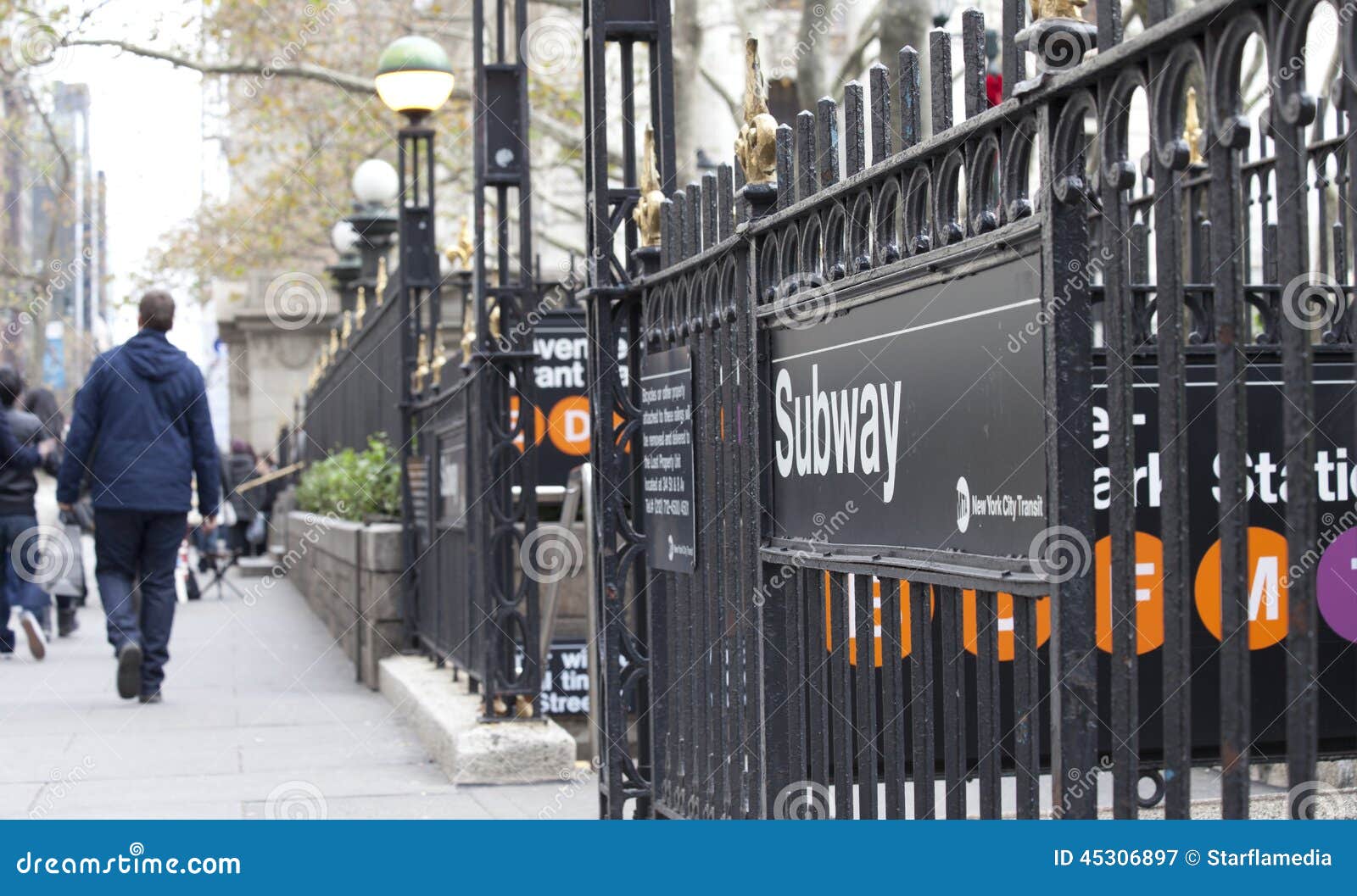 Subway Entrance Of The Bowling Green Station, Known As Battery Park ...