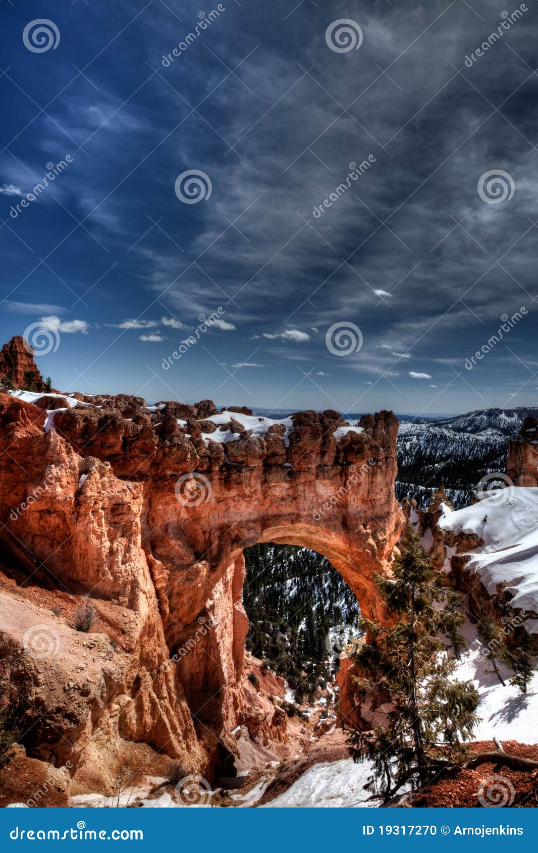 Bryce Canyon Arch stock photo. Image of mountain, blue - 19317270