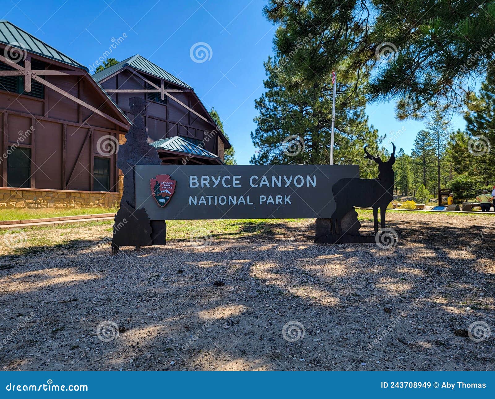 Bryce Canyon National Park Sign at Visitor Center Stock Image - Image ...