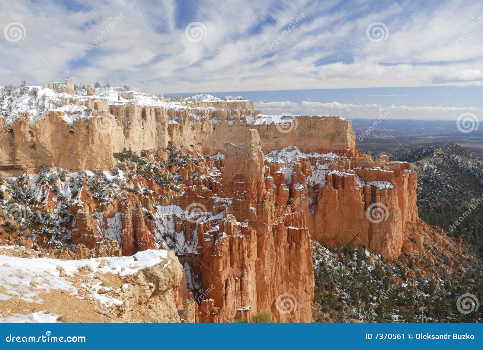 Bryce Canyon in Winter at Paria Point Stock Image - Image of scenic ...