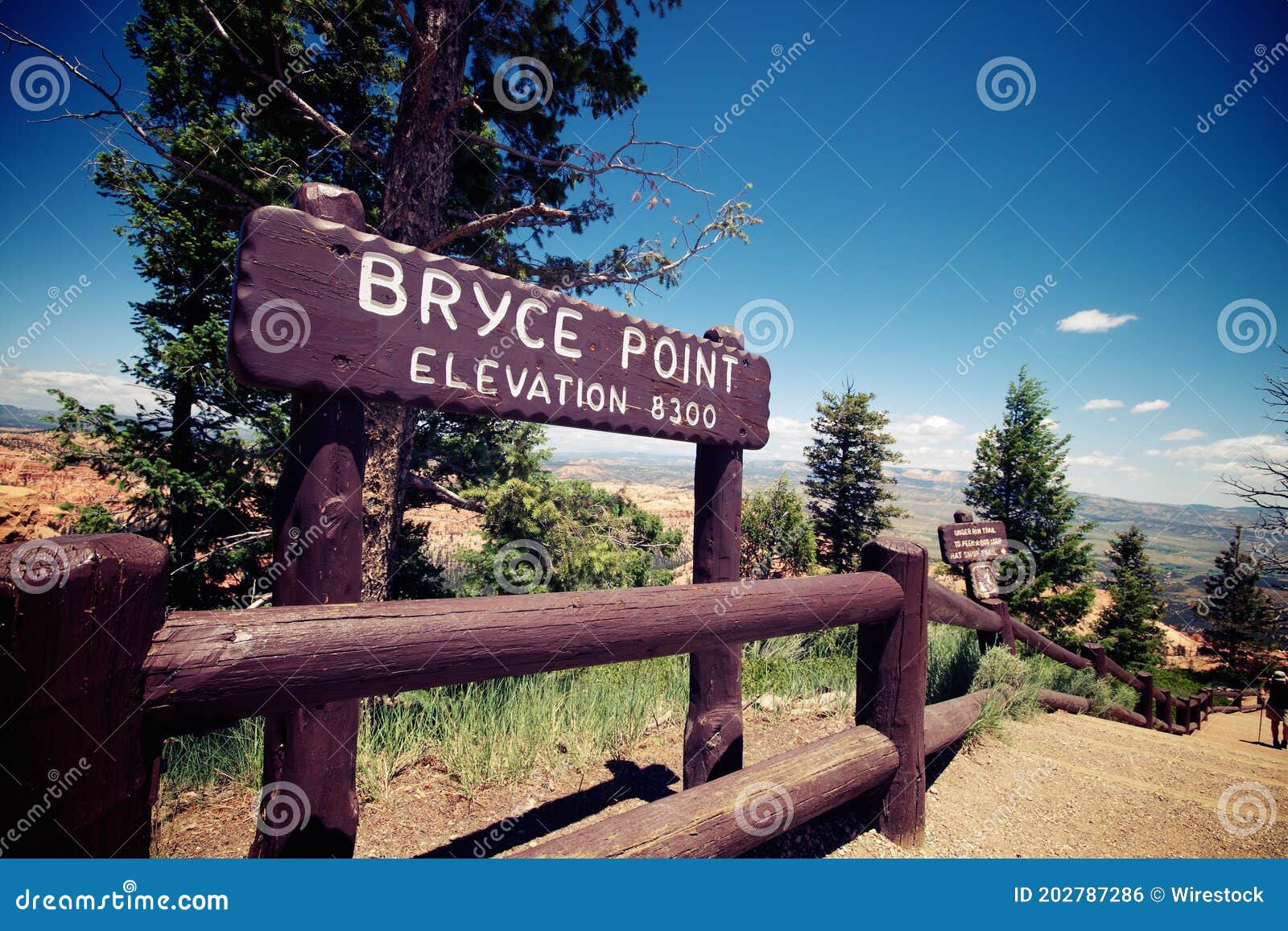 Bryce Point Canyon Elevation Sign. Editorial Photo - Image of nature ...