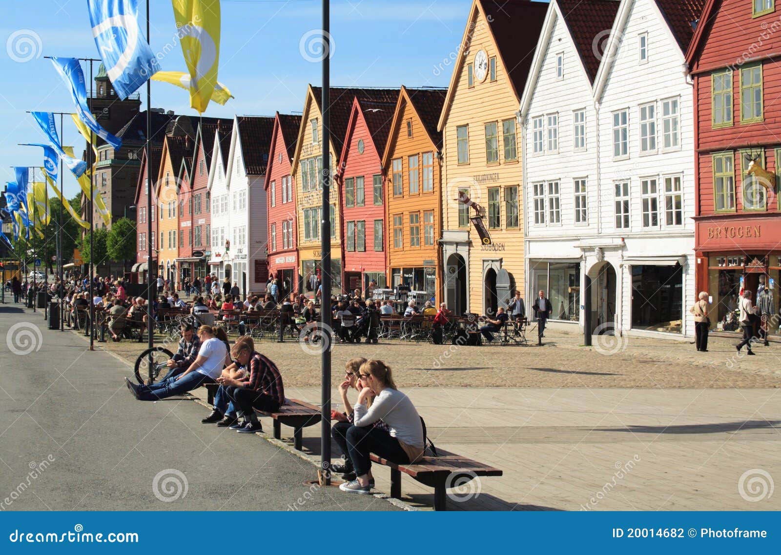 Bryggen in Bergen, Norway, during the Summer Editorial Photography ...