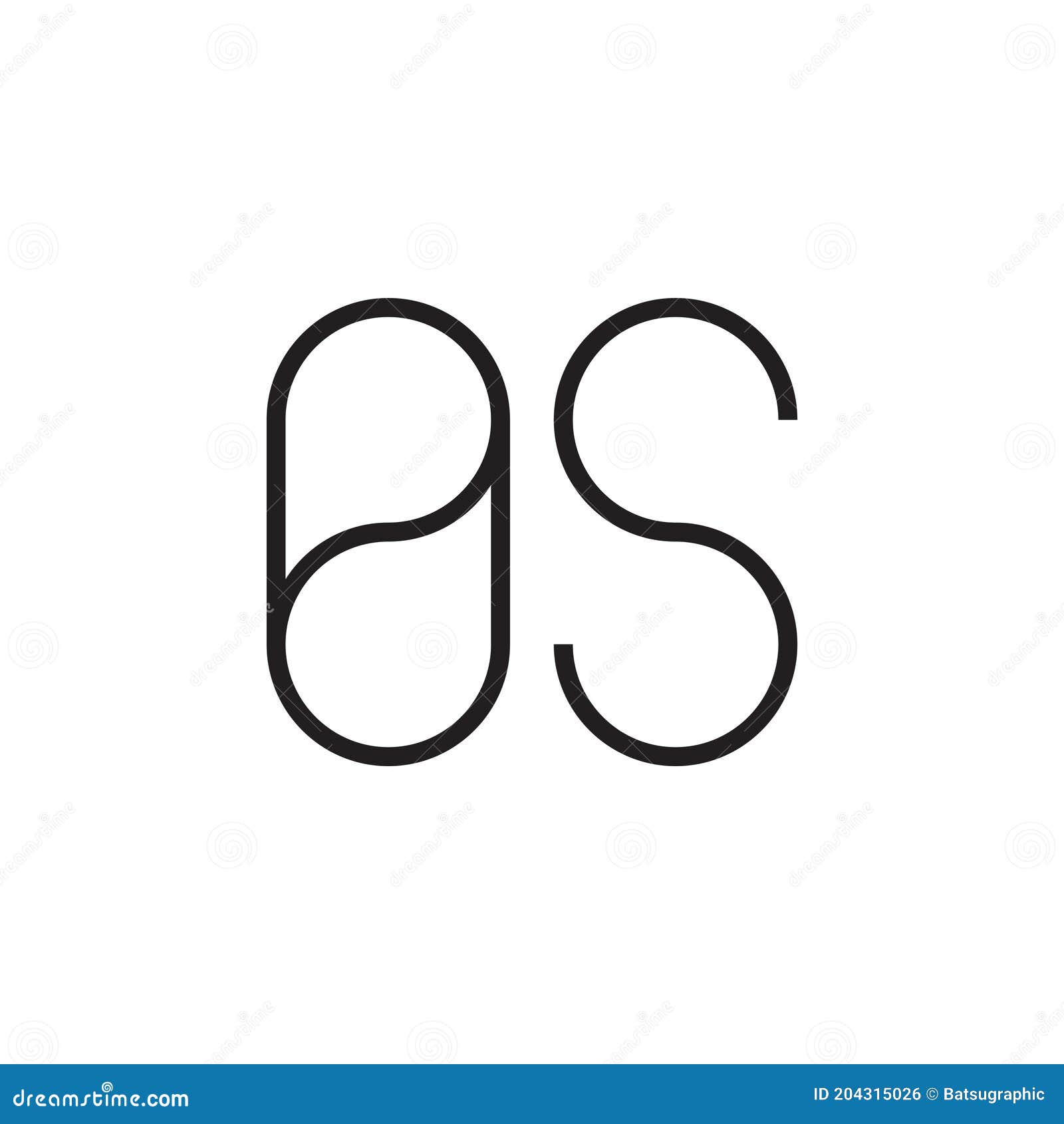 Bs Initial Letter Vector Logo Icon Stock Vector - Illustration of ...