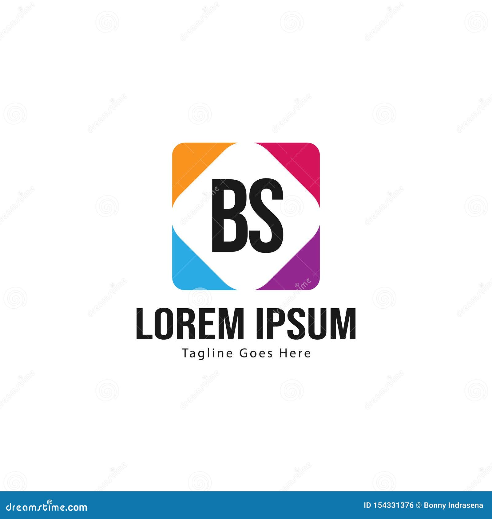 BS Letter Logo Design. Creative Modern BS Letters Icon Illustration ...