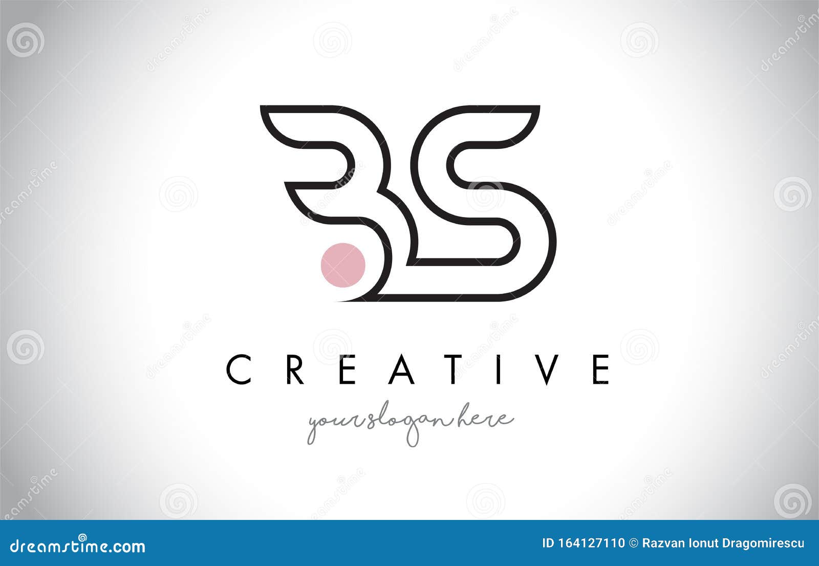 BS Letter Logo Design with Creative Modern Trendy Typography Stock ...