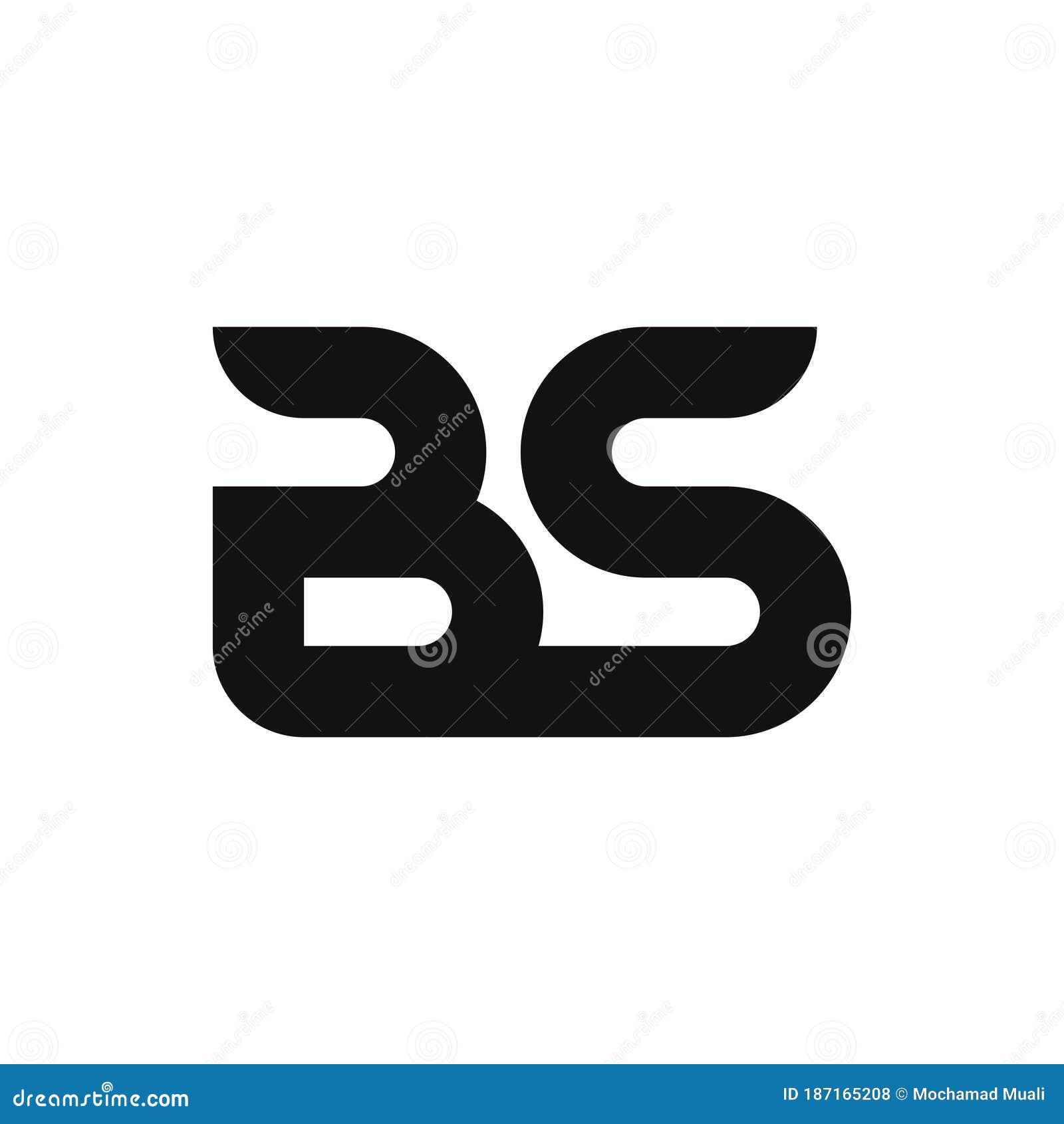 BS Letter Logo Design with Simple Style Stock Vector - Illustration of ...