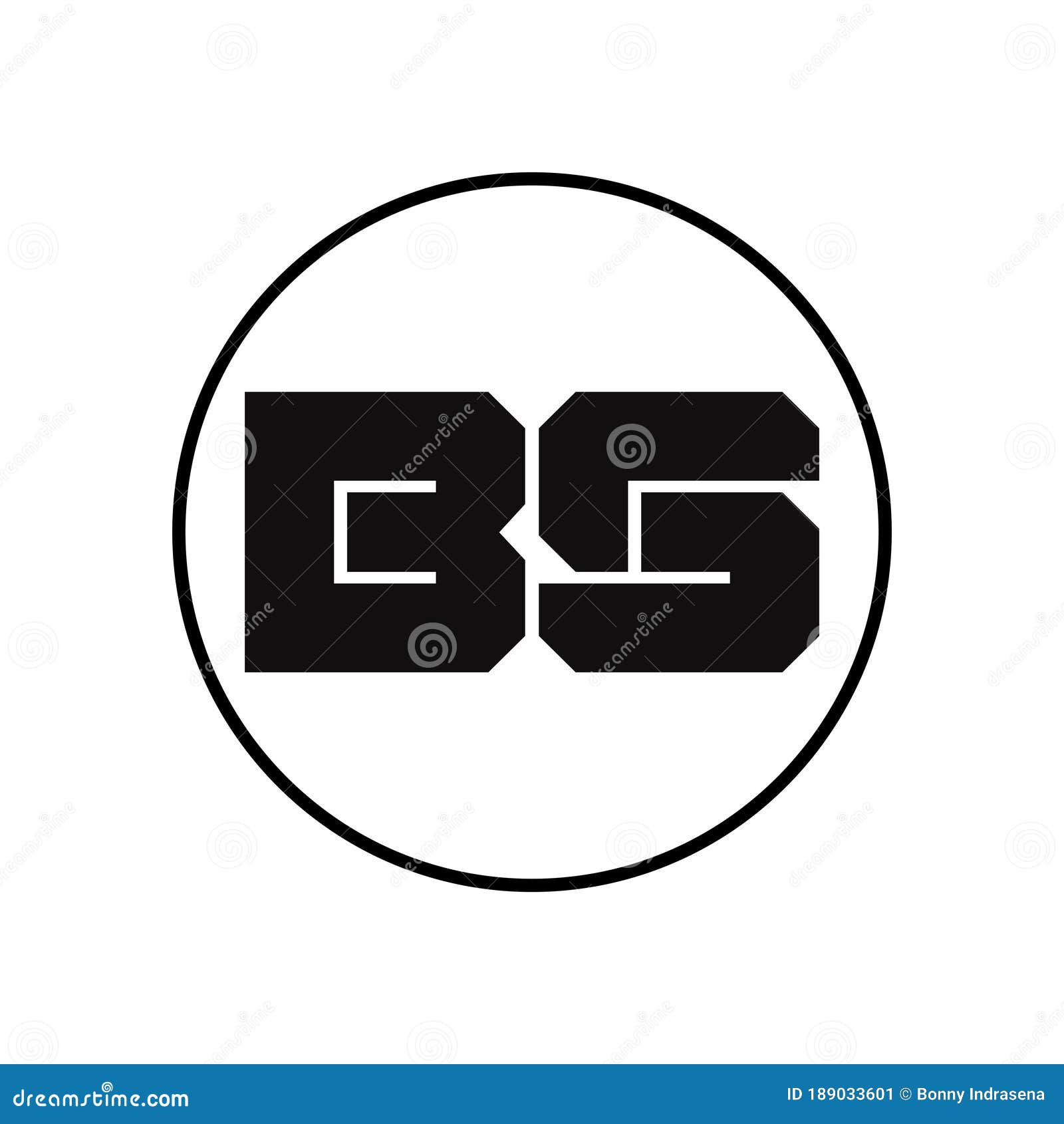 BS Letter Logo Design with Simple Style Stock Vector - Illustration of ...