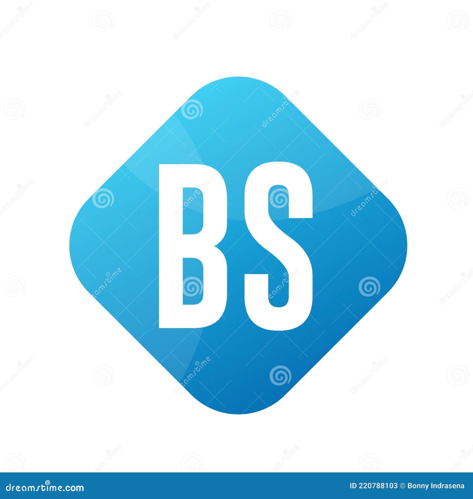 BS Letter Logo Design with Simple Style Stock Illustration ...